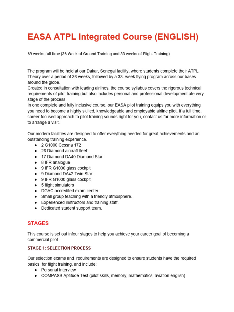 EASA ATPL Integrated Course (ENGLISH) | PDF | Aviation