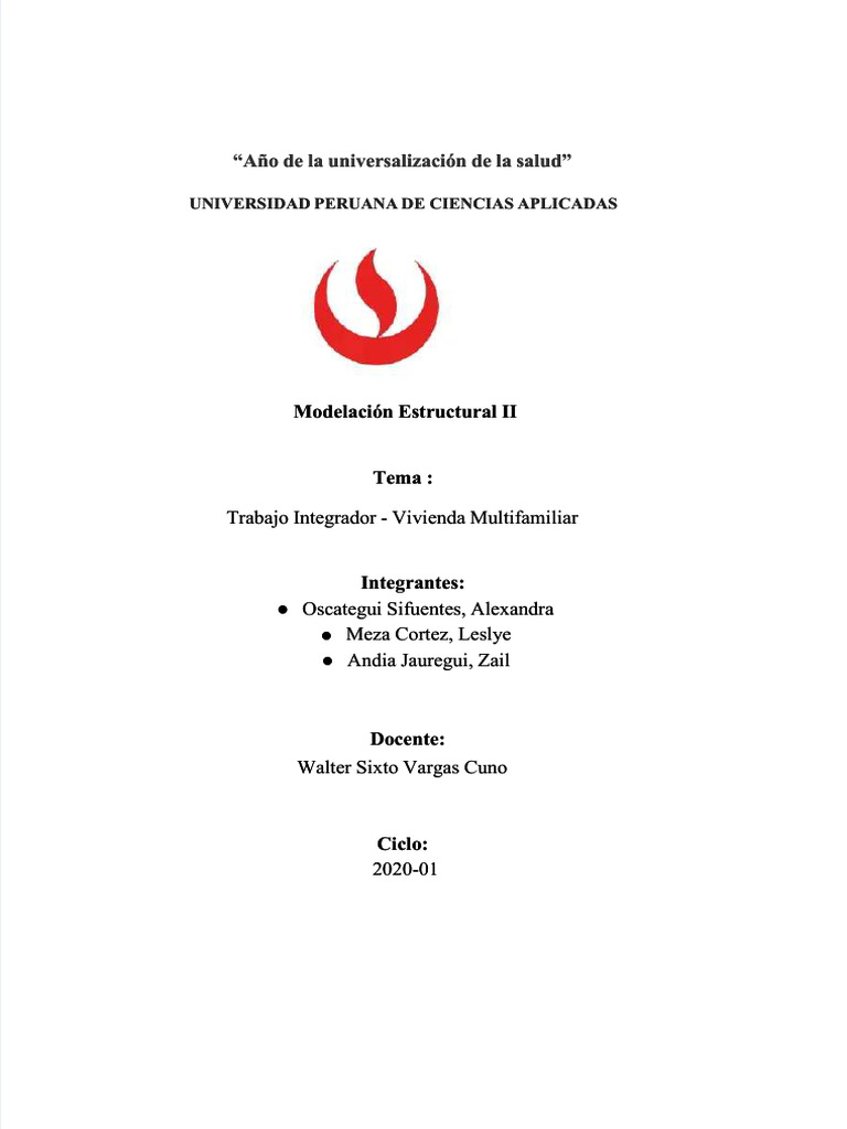 PDF Trabajo Final Tema Vienda Multifamiliar - Compress | PDF