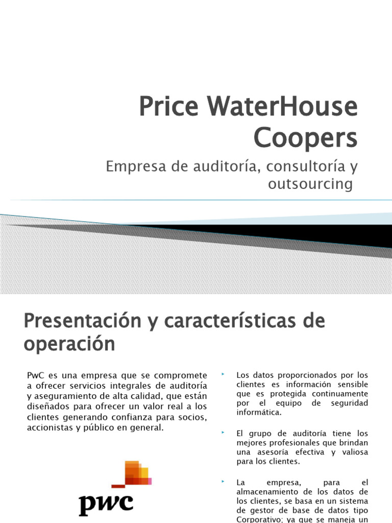 Seguridad y Gestión de Datos en PwC | PDF | Bases de datos | Informática