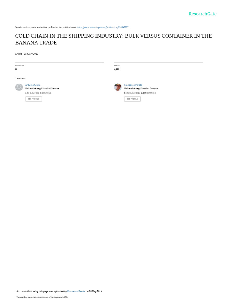 Cold Chain in The Shipping Industry Bulk Versus Co | PDF | Cargo ...