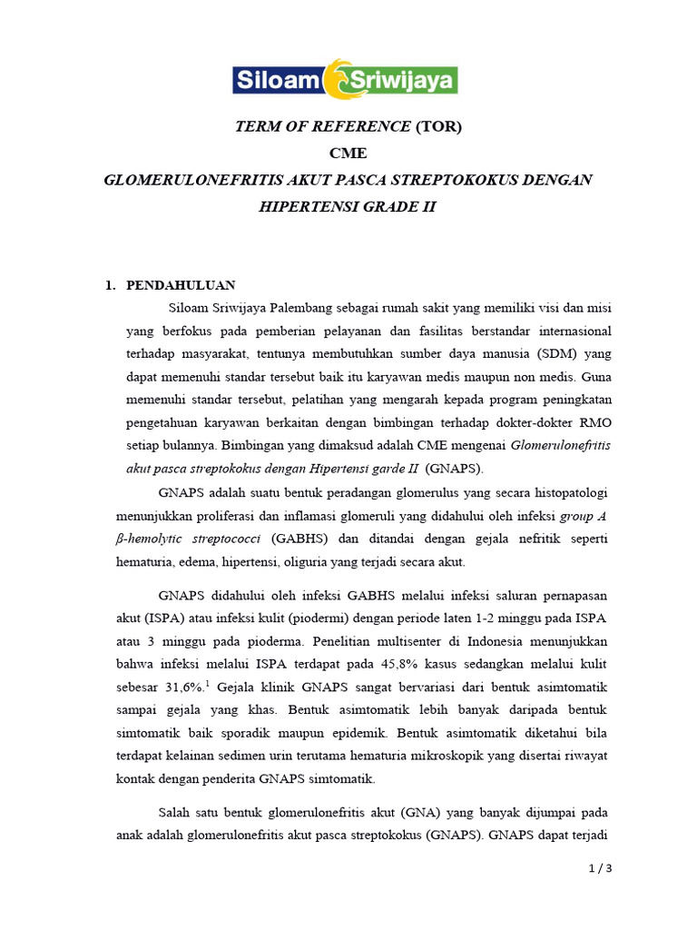 TOR Glomerulonefritis Akut Pasca Streptokokus Dengan Hipertensi Garde ...