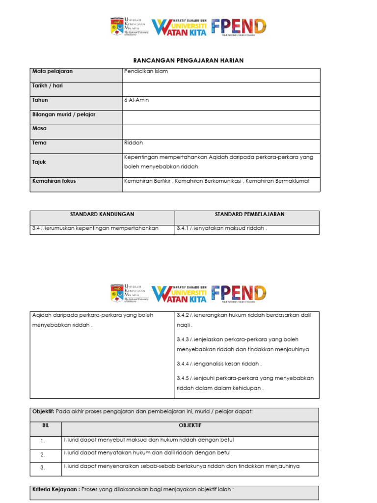 Templat RPH Makro | PDF