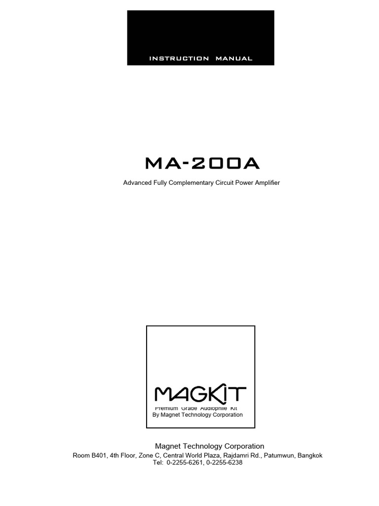 Magnet TC Ma 200a | PDF