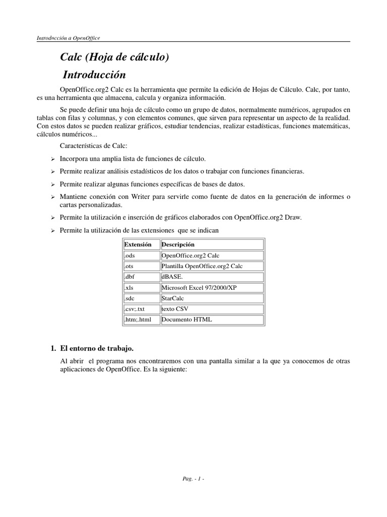 Calc | PDF | Hoja de cálculo | Software