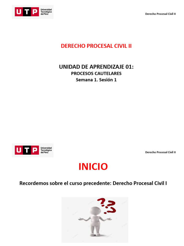 S01 - DIAPOSITIVAS - UNIDAD 1 - Semana 1 | PDF | Mandato | Ley procesal