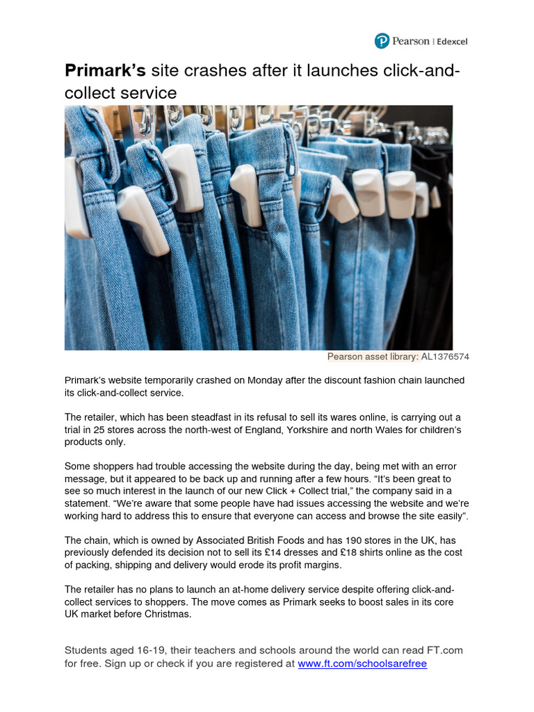 ks4 Case Study 8 Primark | Download Free PDF | Retail | Marketing
