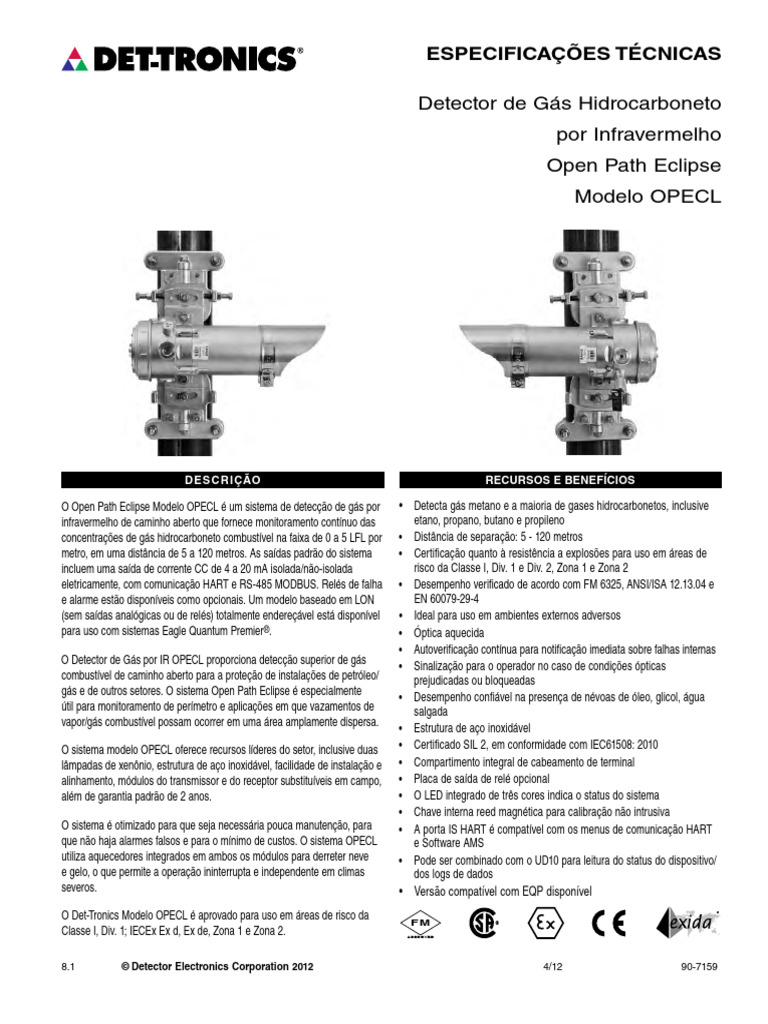 Detector Open Path Eclipse - tcm530-65163 | PDF | Gases