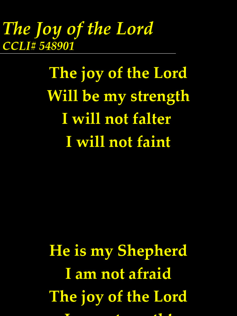 The Joy of The Lord | PDF