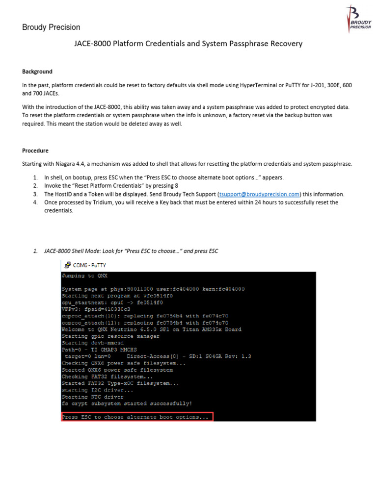 J-8000 Platform Creds Reset | PDF