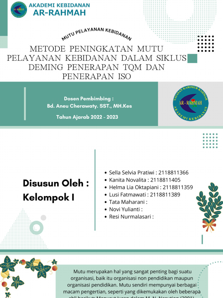 Kel.1 Mutu (Dalam Siklus) | PDF