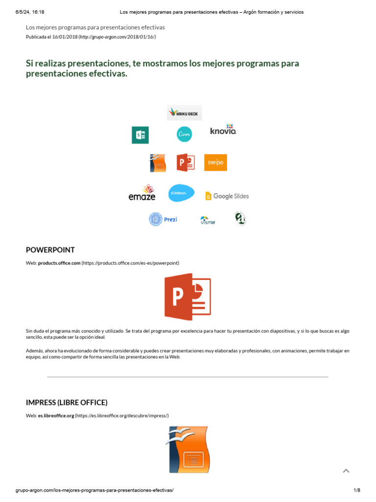 Mejores programas para presentaciones | PDF | Microsoft PowerPoint ...