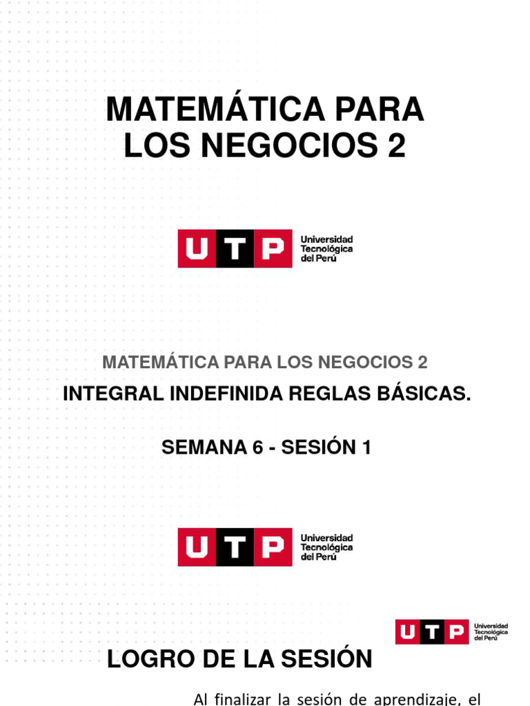 S06.s1-La Integral Indefinida. Reglas Básicas | PDF | Integral ...