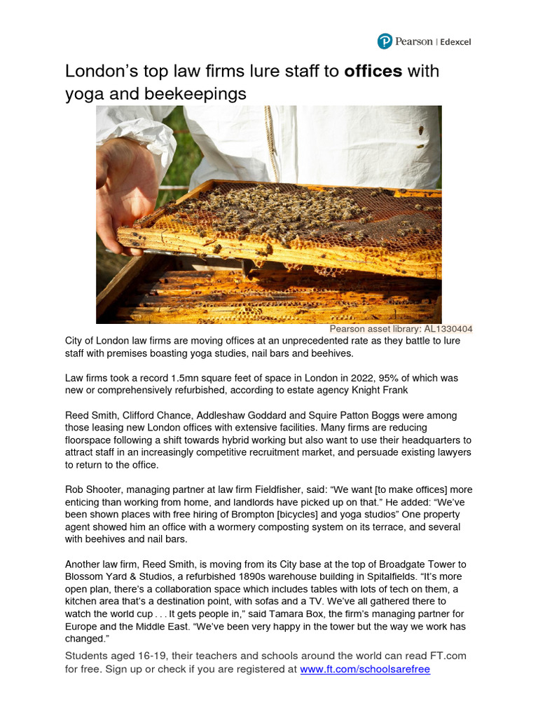 ks4 Case Study 15 Office Working | PDF | Career & Growth | Finance ...