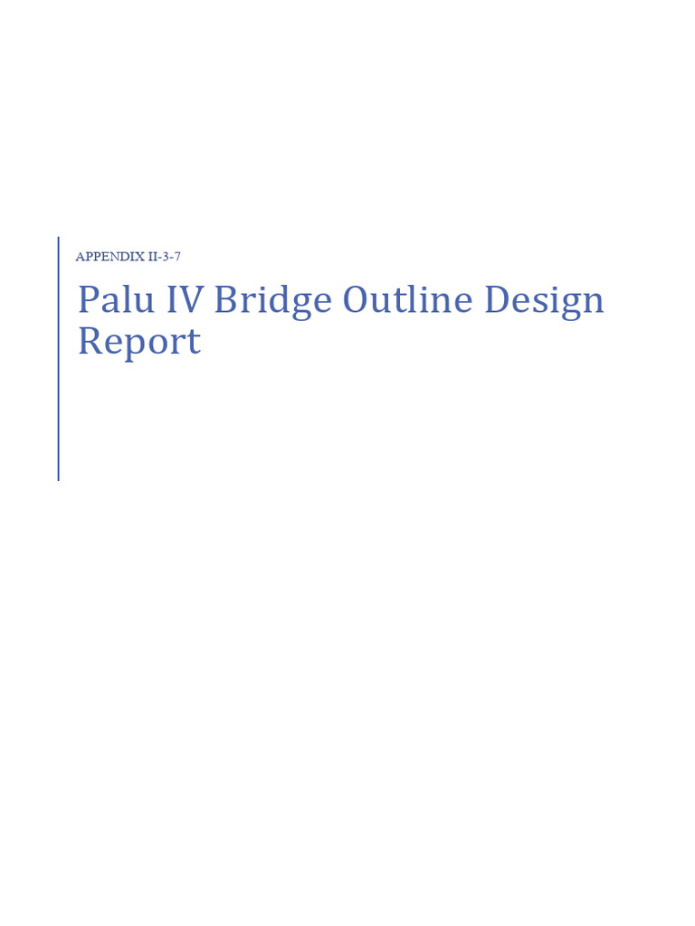 JICA Palu IV Bridge Outline Design | PDF | Environmental Impact ...