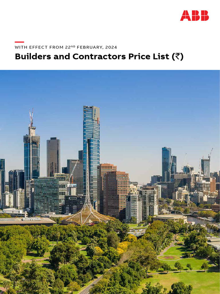 ABB Builders Price List 2024 | PDF | Electrification | Electrical Wiring