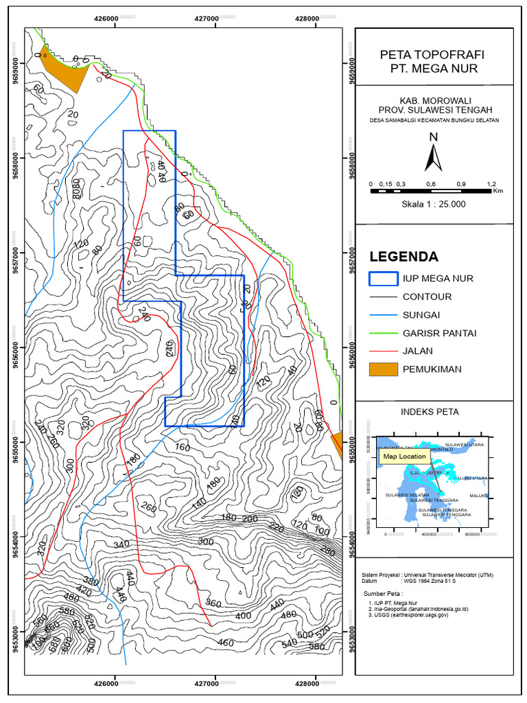 Peta Topografi | PDF