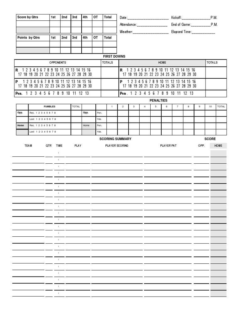 Ncaa Basketball Score Sheet