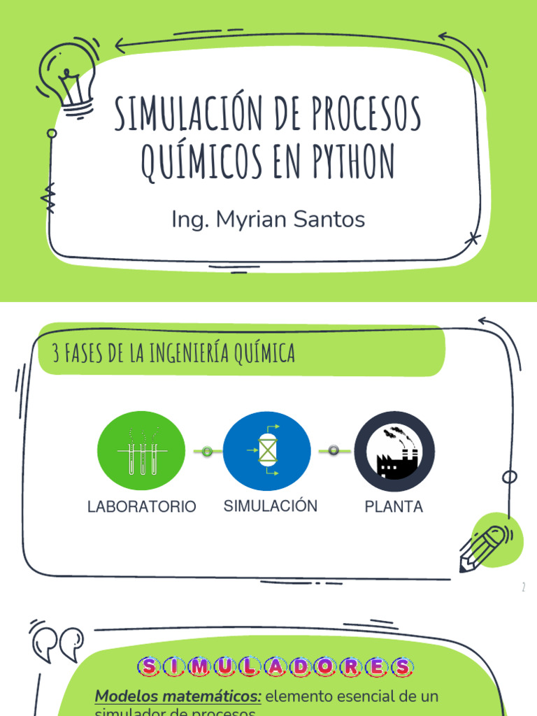 Simulación de Procesos Químicos en Python | PDF | Python (lenguaje de ...