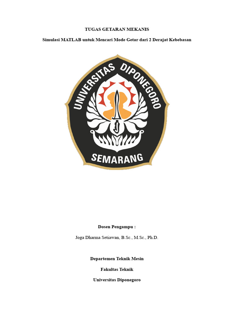 Contoh2_Tugas_Getaran_Mekanis | PDF Contoh2_Tugas_Getaran_Mekanis | PDF