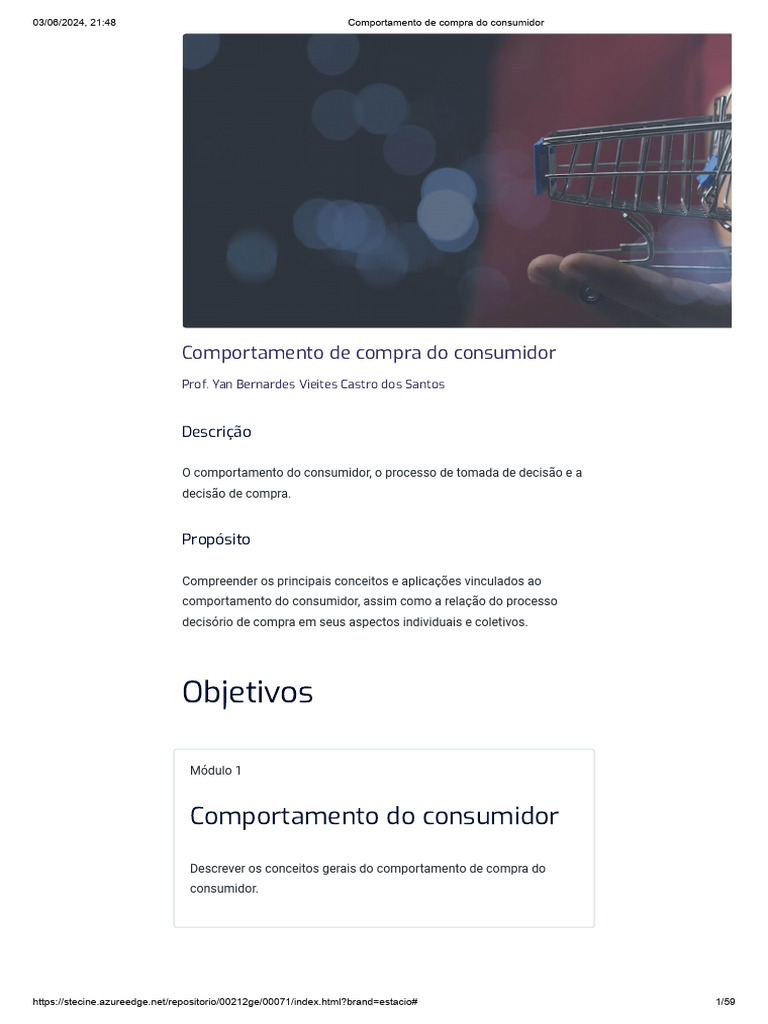 Comportamento de Compra Do Consumidor | PDF | Marketing | Comportamento ...