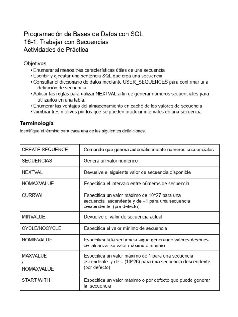 Actividad 16.1 | PDF | SQL | Informática