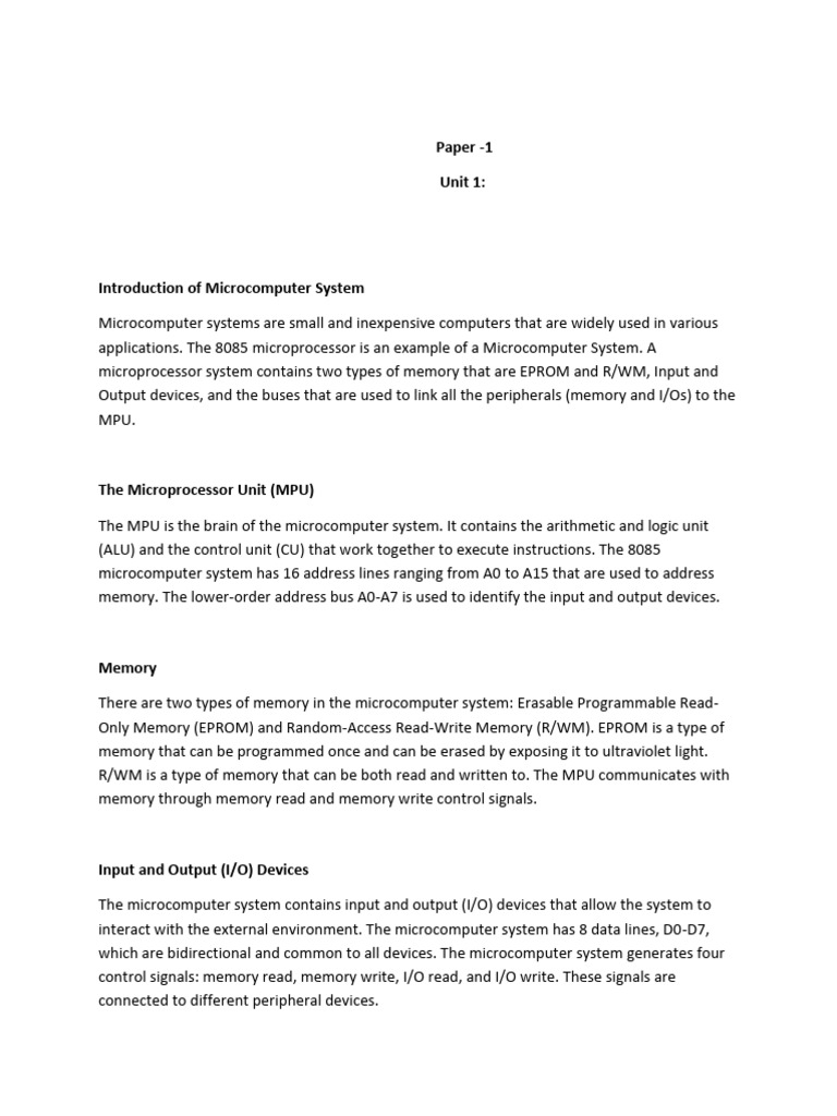 unit1AD | Download Free PDF | Assembly Language | Input/Output
