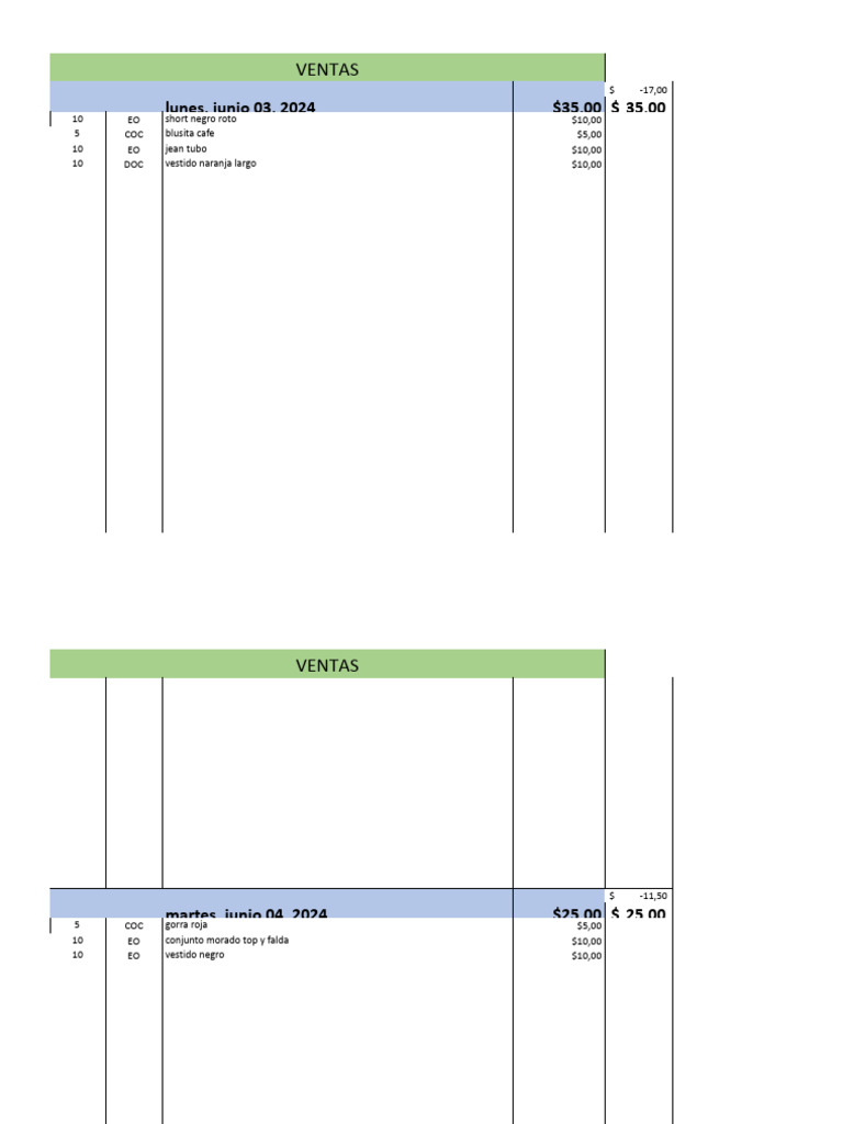 VENTAS MARTHA 2024 - VENTAS | PDF
