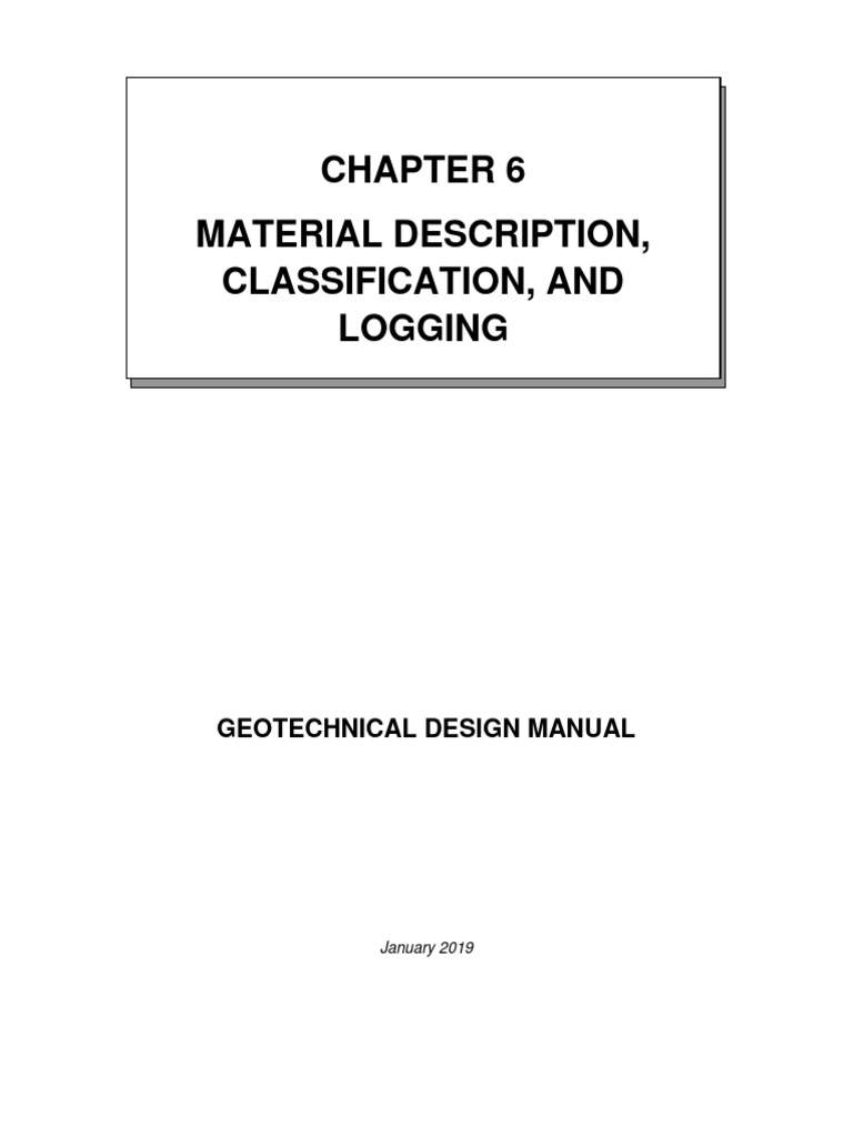 Chapter 06 Material Description Classification Logging | PDF ...