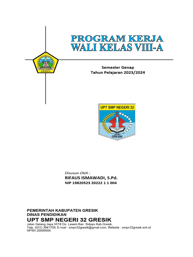 Program Kerja Wali Kelas | PDF | Karier & Perkembangan