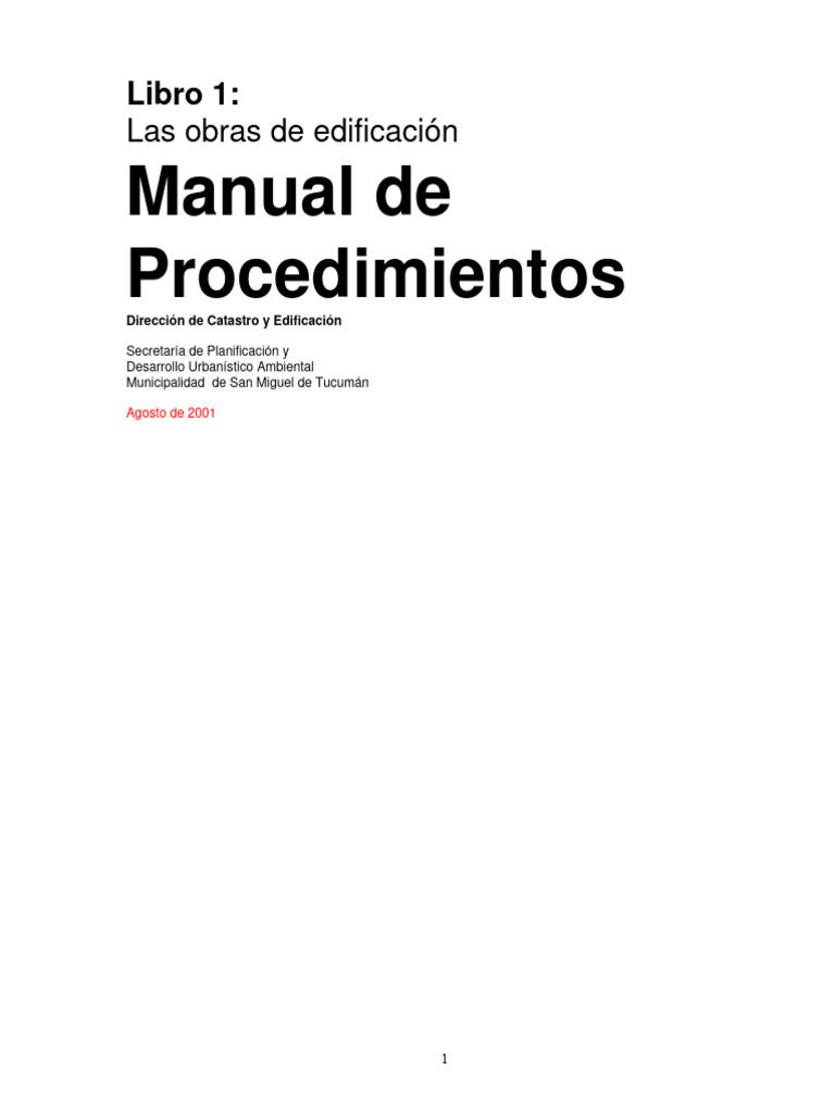 Manual Procedimiento Dcye-2001 | PDF | Estado (política) | edificio