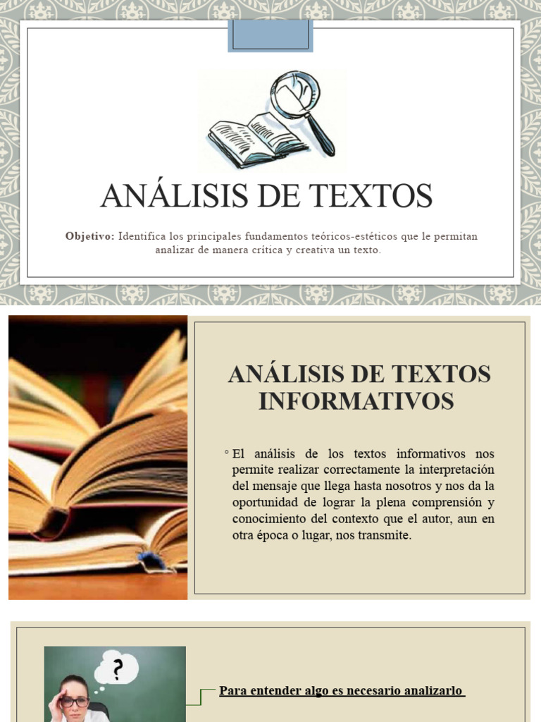 Análisis Crítico de Textos Literarios e Informativos | PDF | Filosofía ...