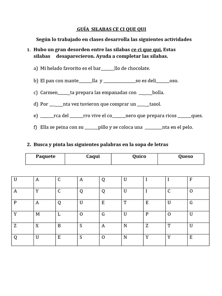 Guía Ce Ci Que Qui | PDF