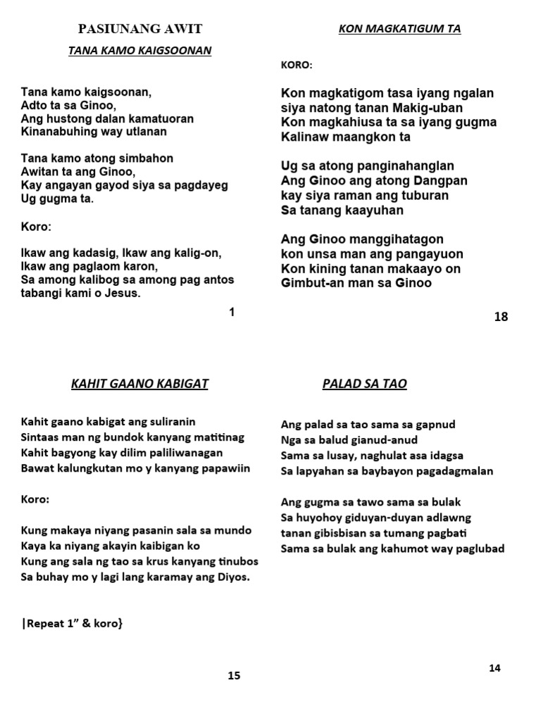 Pasiunang Awit | PDF