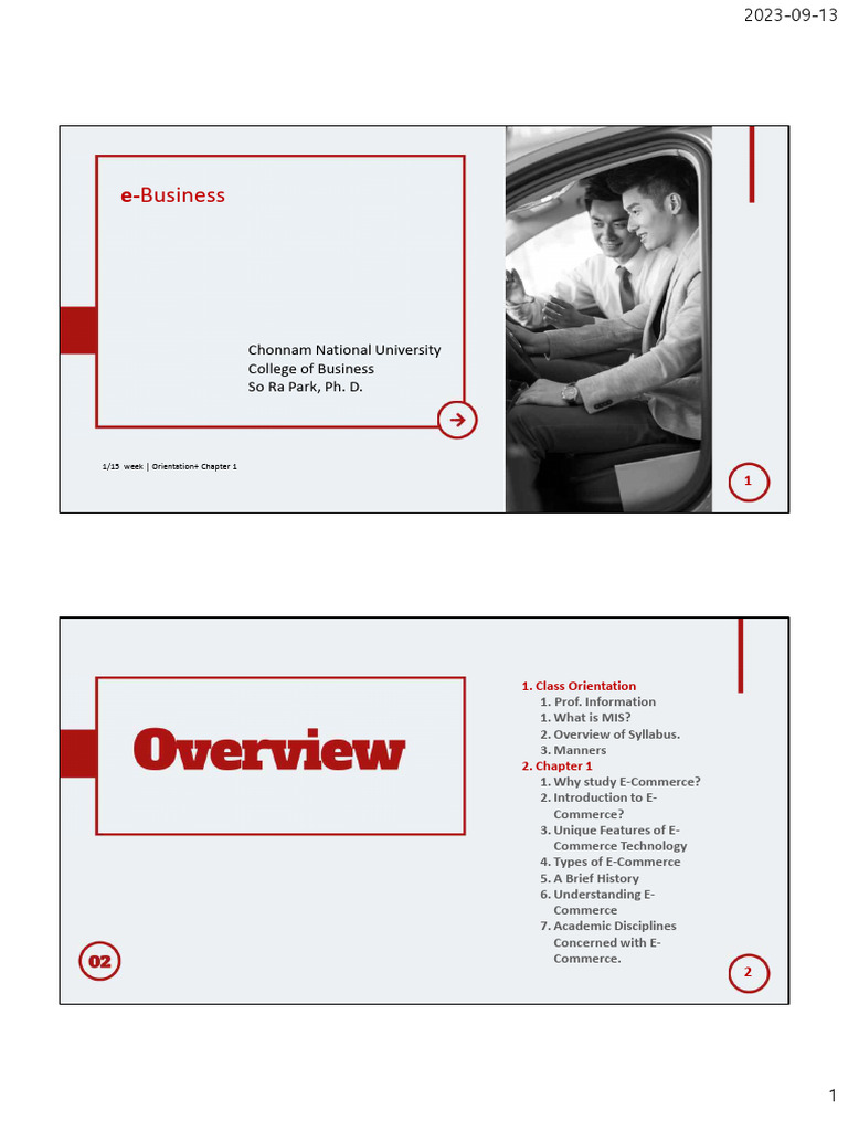 e-비즈니스 개론 - chapter 1 - eng | PDF | E Commerce | Internet