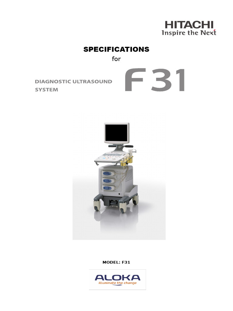 Specifications: Model: F31 | PDF | Medical Ultrasound | Vein