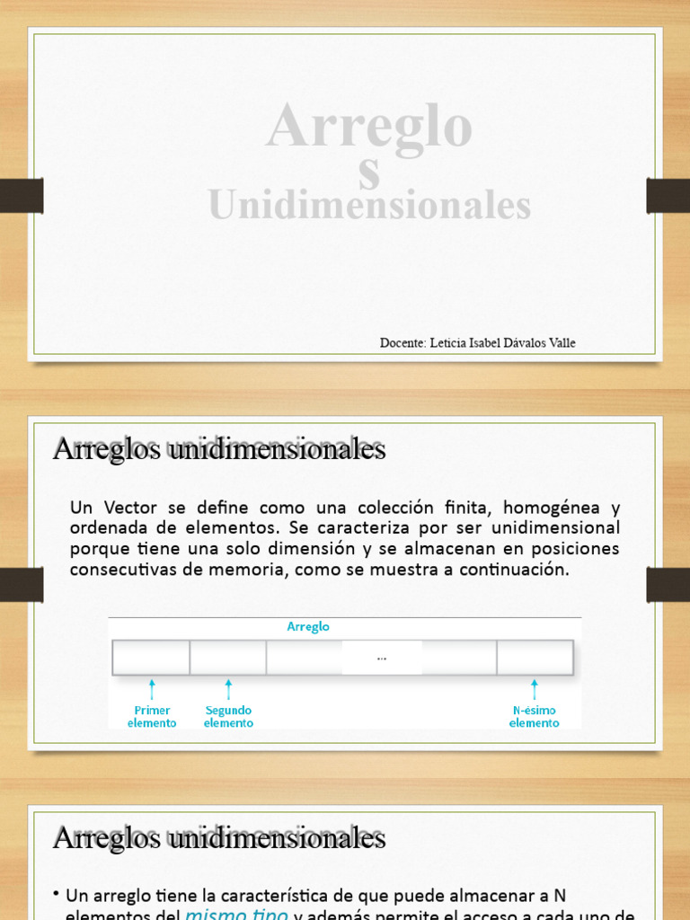 Arreglos Unidimensionales Básicos | PDF | Variable (informática ...