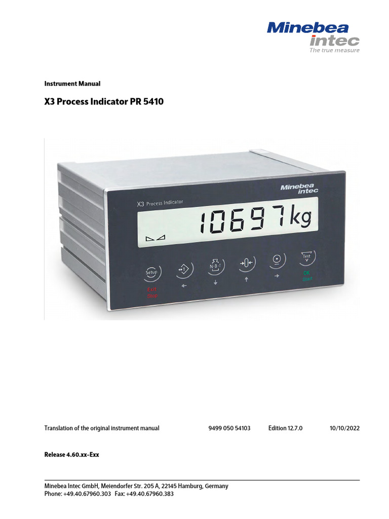 X3 Process Indicator PR 5410 | PDF | Parameter (Computer Programming) | Calibration