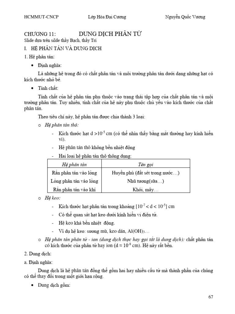 Lý thuyết dung dịch lỏng | PDF