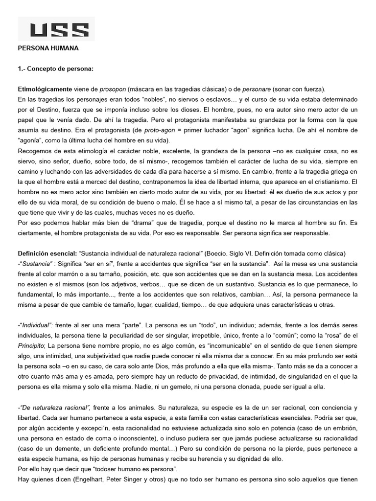 Persona Humana.1 | PDF | Moralidad | Propiedad