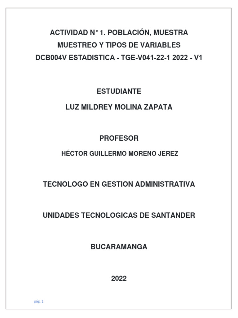 Estadistica Y Tipos De Variables Descargar Gratis Pdf Estadísticas