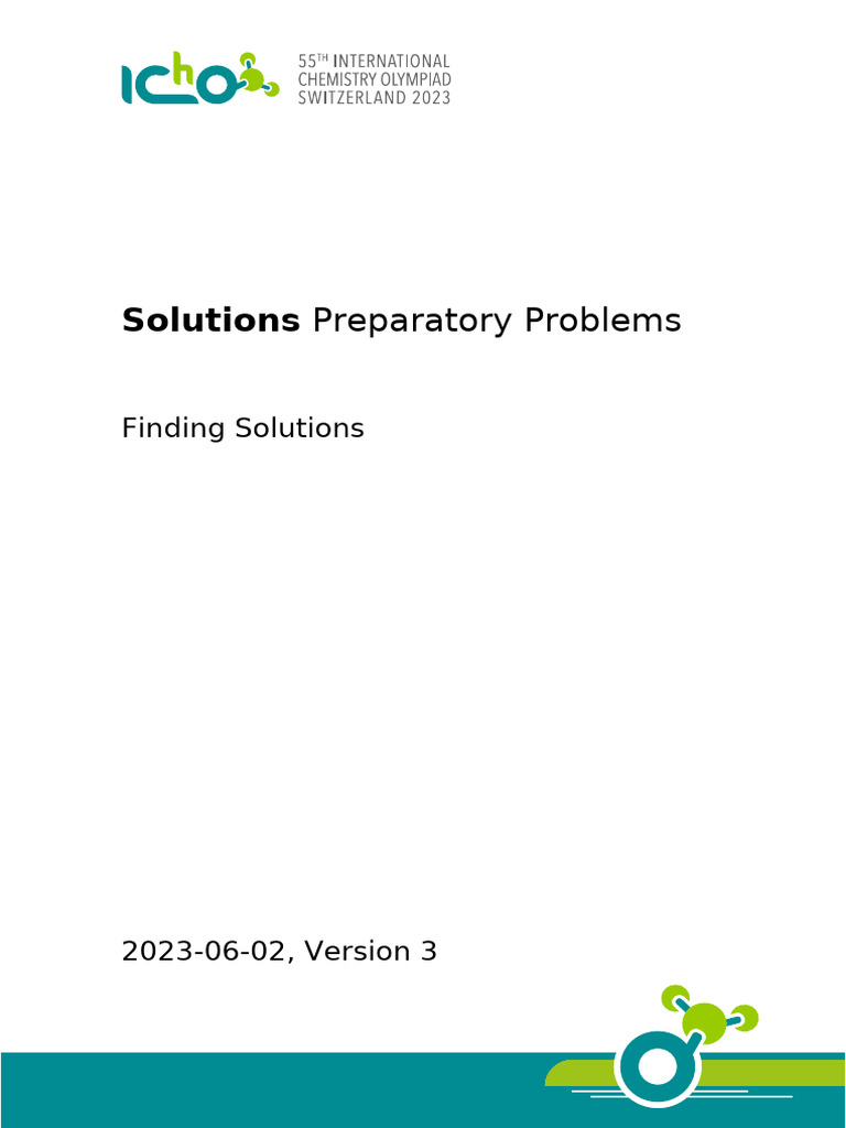 2023 Prep IChO-Solutions | PDF | Nuclear Magnetic Resonance | Proton ...