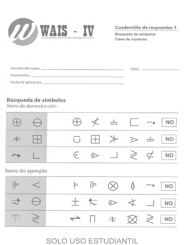 CUADERNILLO DE RESPUESTAS (Búsqueda de Símbolos y Claves) | PDF