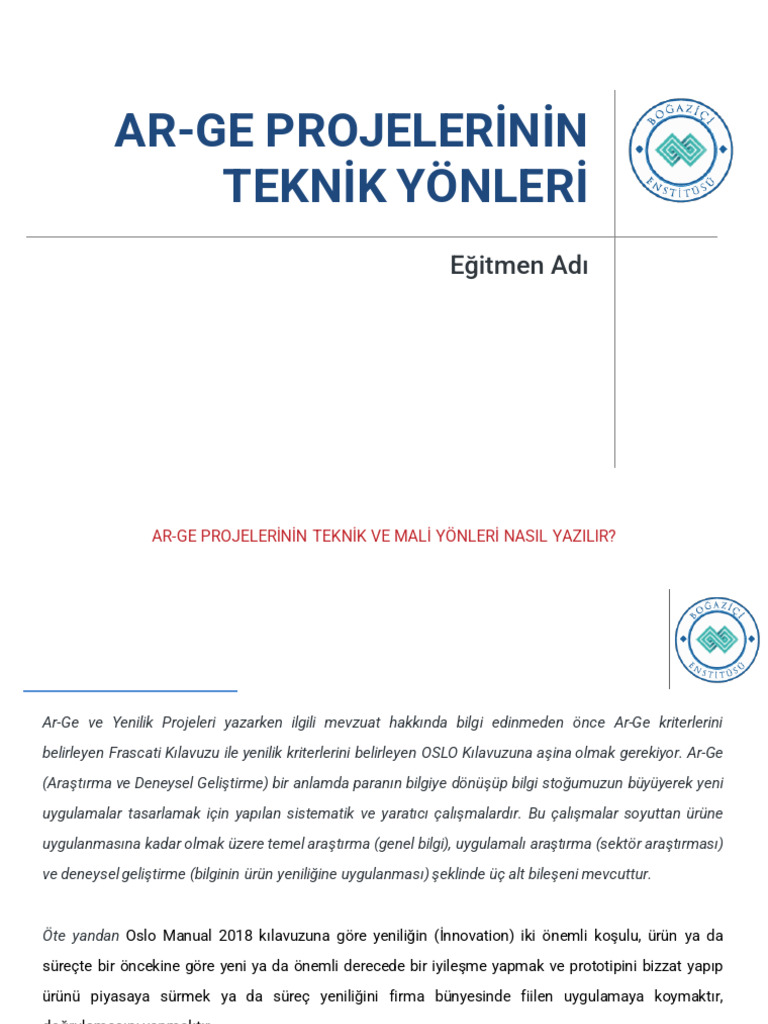 AR-GE Projeleri 1 PDF | PDF