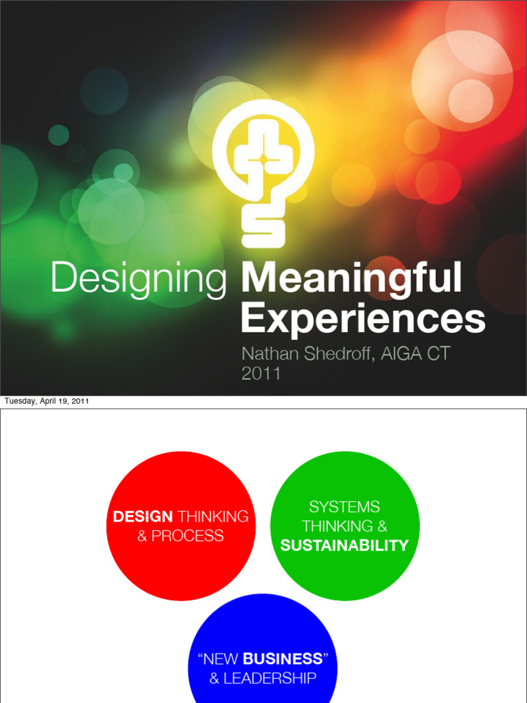 Meaningful Experiences - Nathan Shedroff 2011 | PDF | Somatosensory ...