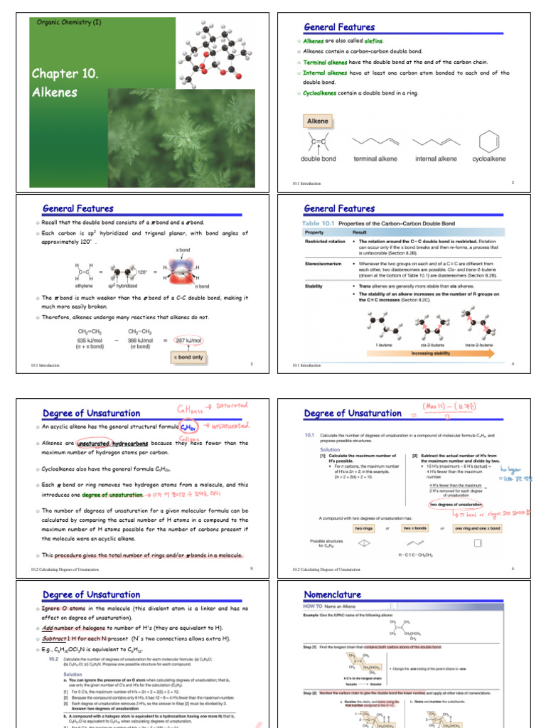 OrgChem Ch10 | PDF | Alkene | Alkane