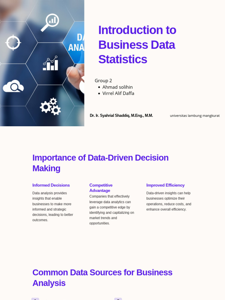 Introduction To Business Data Statistics | PDF | Business