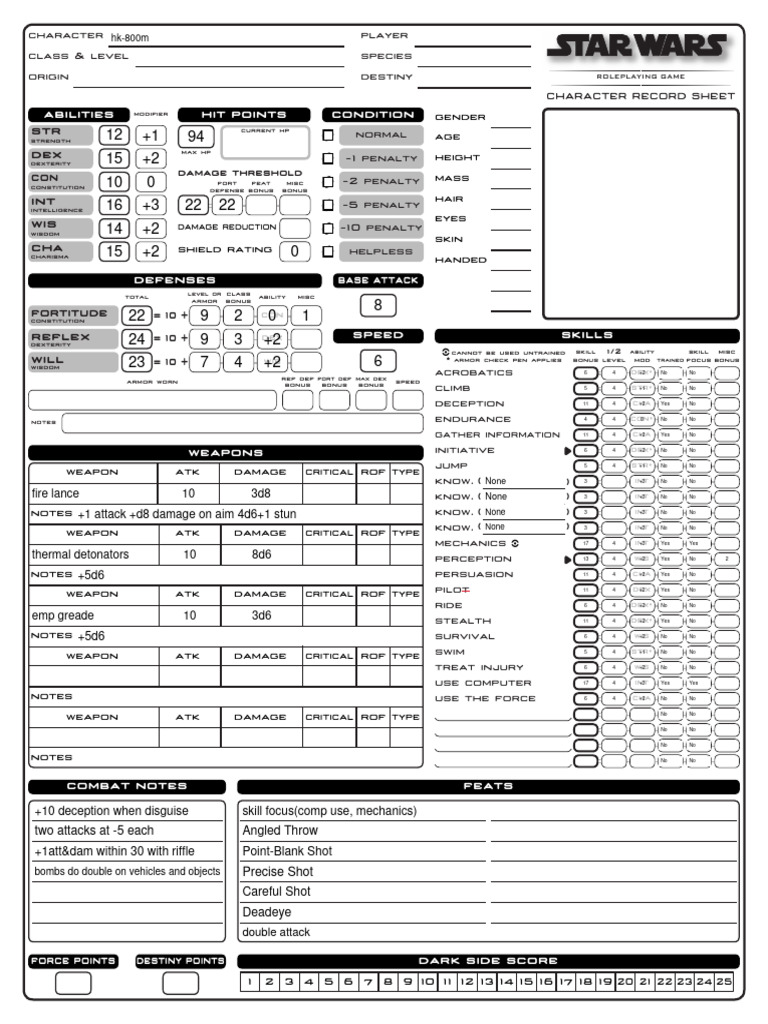 STR Dex Con Int Wis Cha: Abilities Condition Hit Points | PDF ...