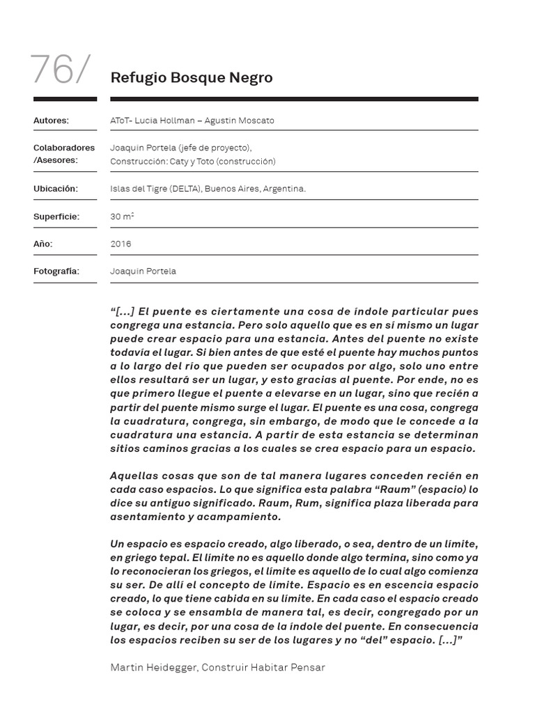 Refugio Bosque Negro - Estudio AToT | PDF | Ciencias de la Tierra