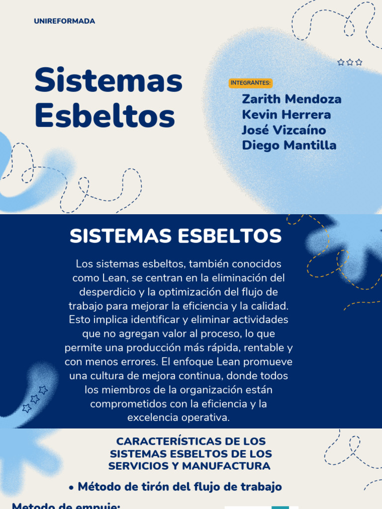 Presentación Sistemas Esbeltos | PDF | Lean Manufacturing
