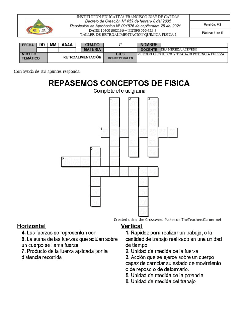 Ev 1 Quimica y Fisica Repaso Pendiente Del I | PDF | Evidencia | Experimentar